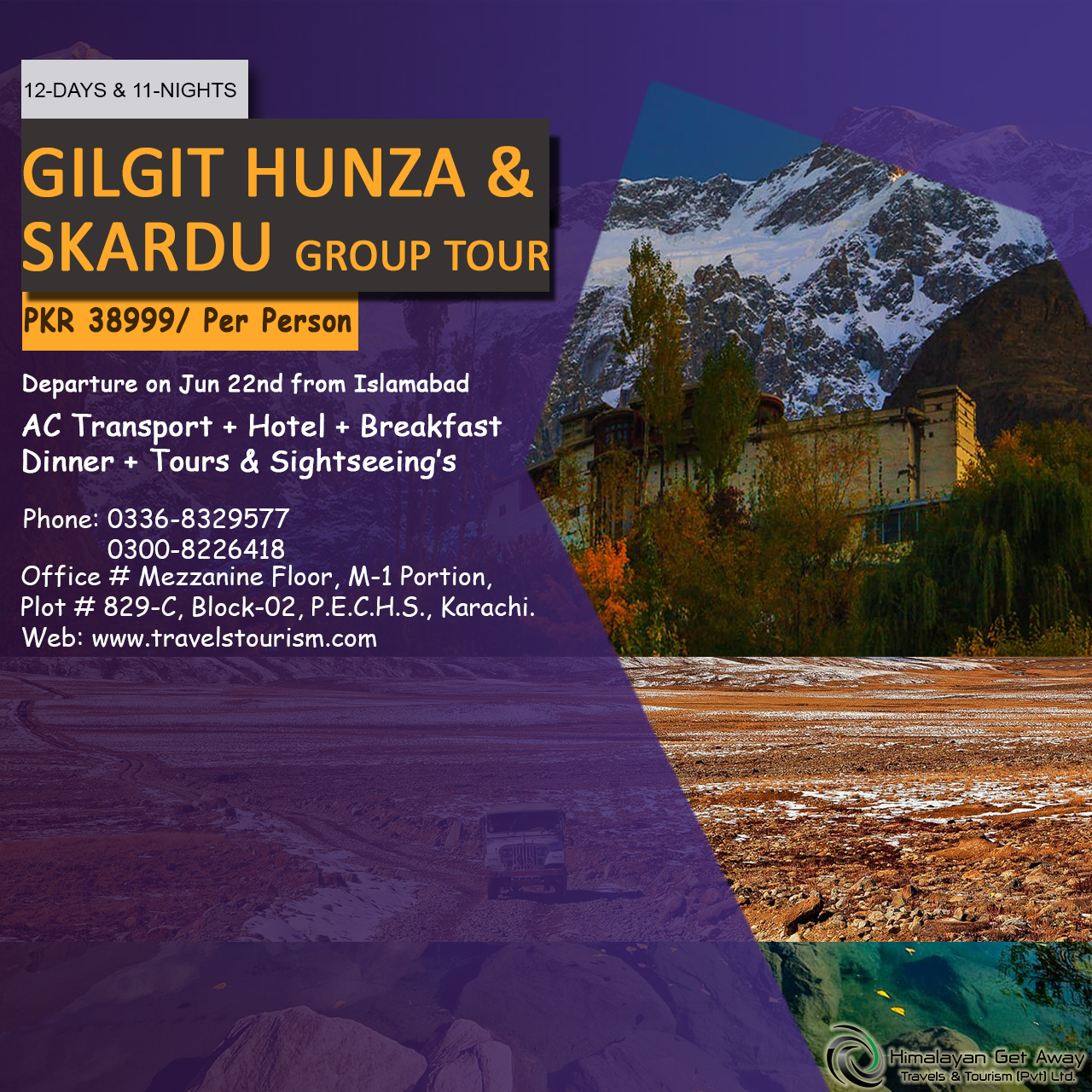 Gilgit, Hunza & Skardu Honeymoon, Family & Group Tours